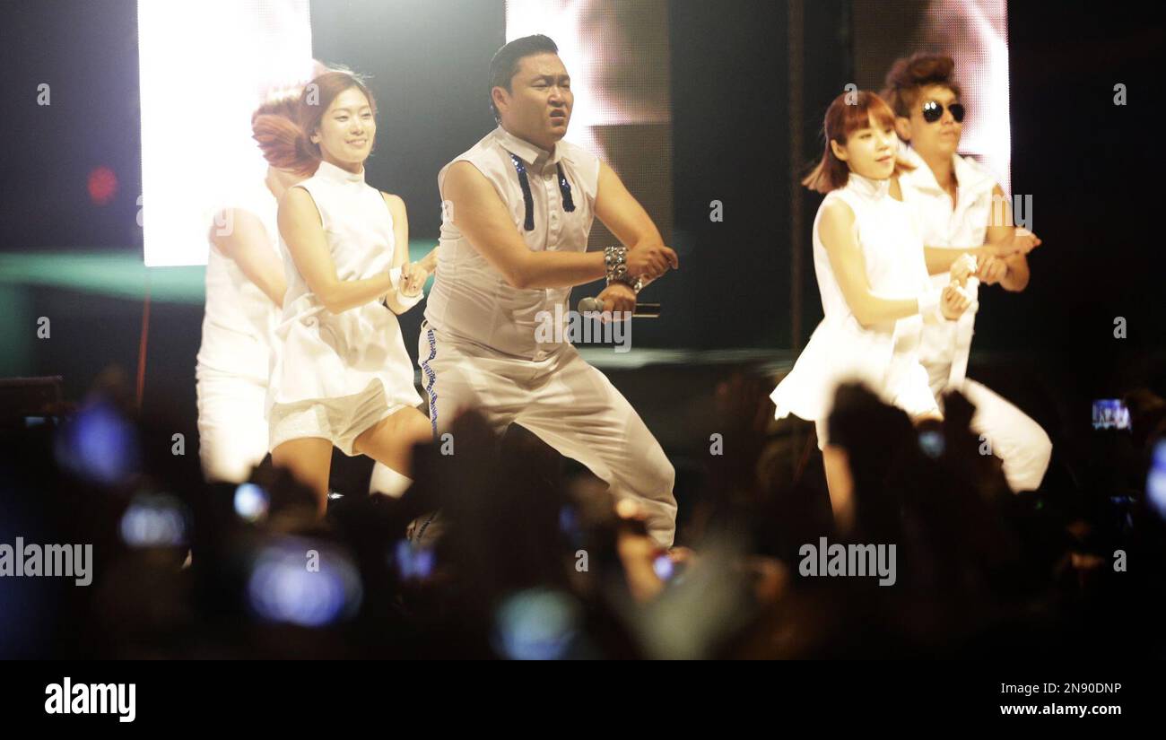 South Korean rapper PSY, who sings the popular "Gangnam Style" song ...