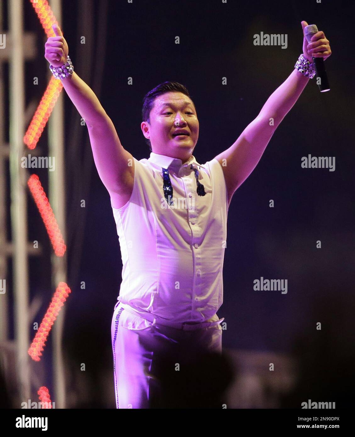 South Korean rapper PSY, who sings the popular "Gangnam Style" song ...