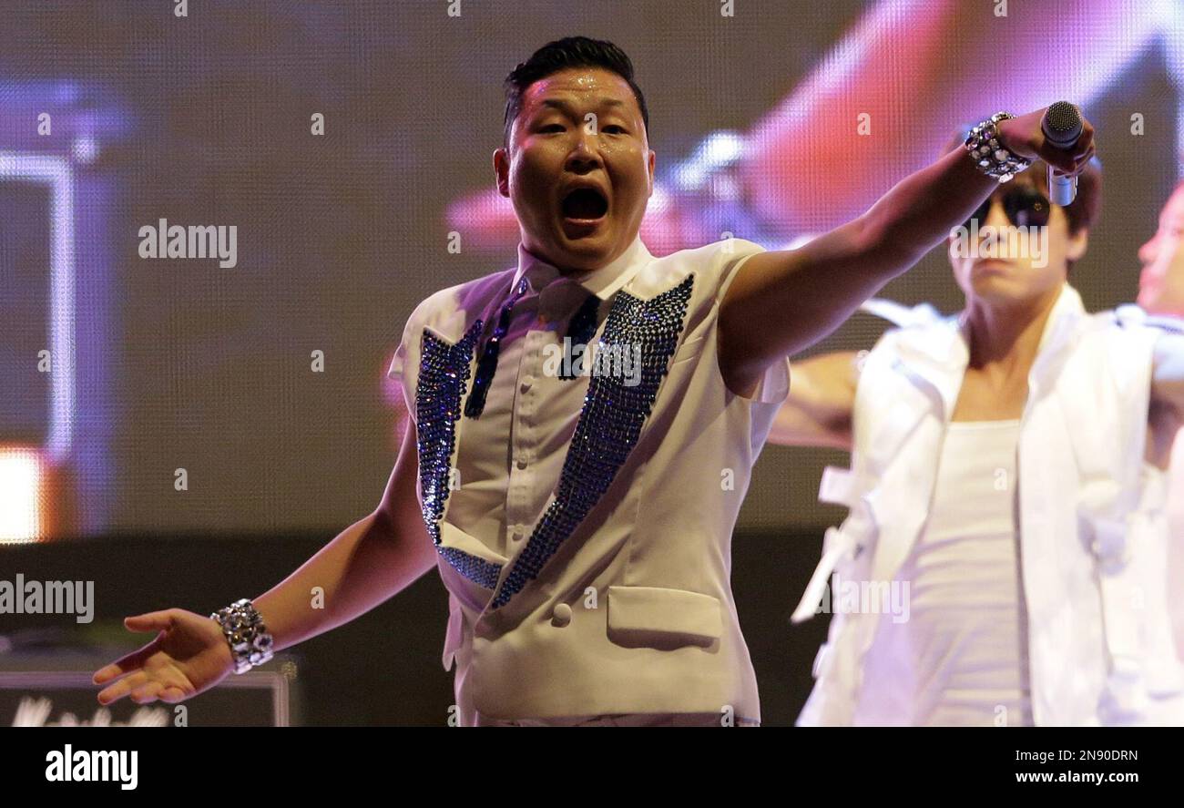South Korean rapper PSY, who sings the popular "Gangnam Style" song ...