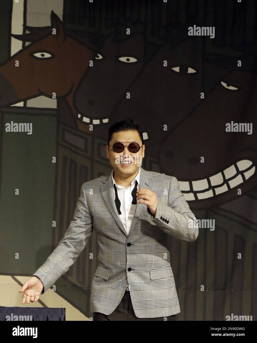 South Korean rapper PSY, who sings the popular "Gangnam Style" song ...