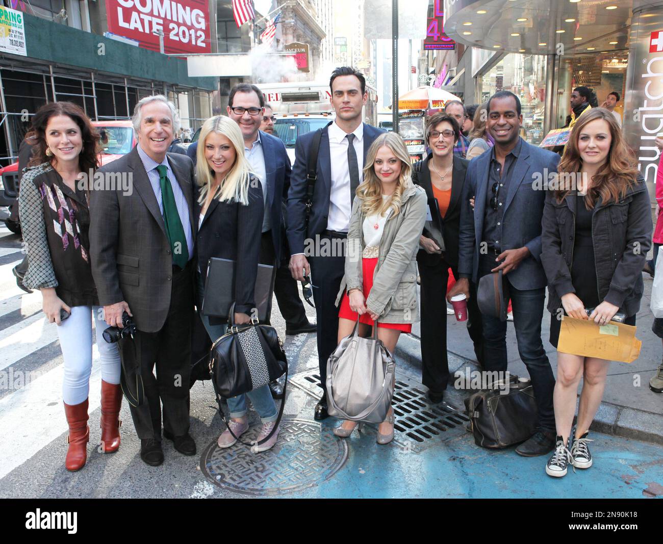 The cast and creative team of "The Performers", from left, producer ...