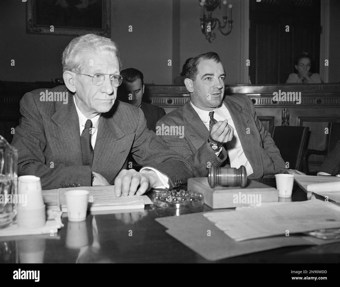 Sen. Joseph McCarthy (R-Wisc.), right, and Rep. Ralph Gamble (R-NY ...
