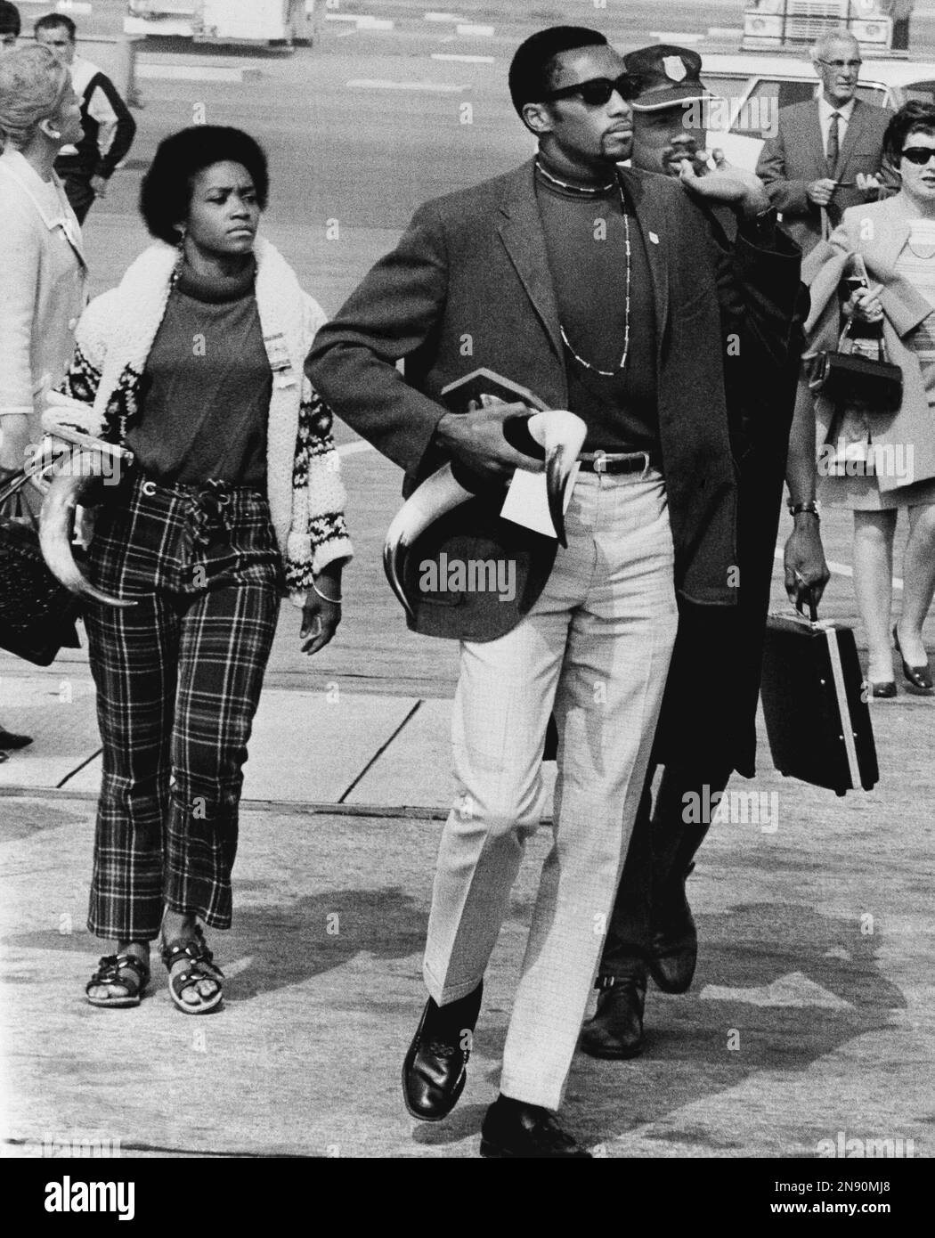 Sprinters Tommie Smith and John Carlos, who were cut from the U.S ...