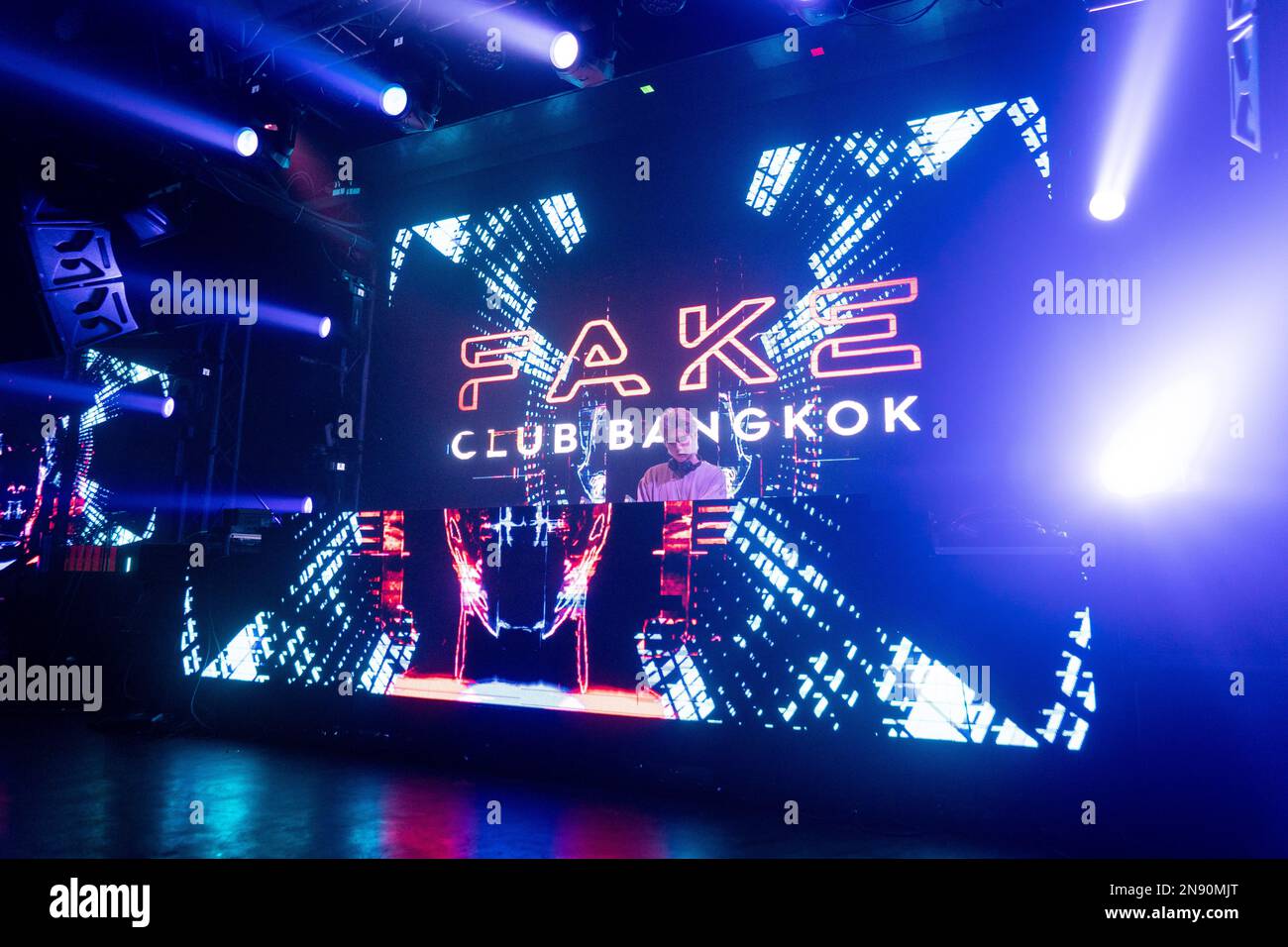 A DJ sets up before the show. SILVY and Mintita "Mint" Wattanakul ...