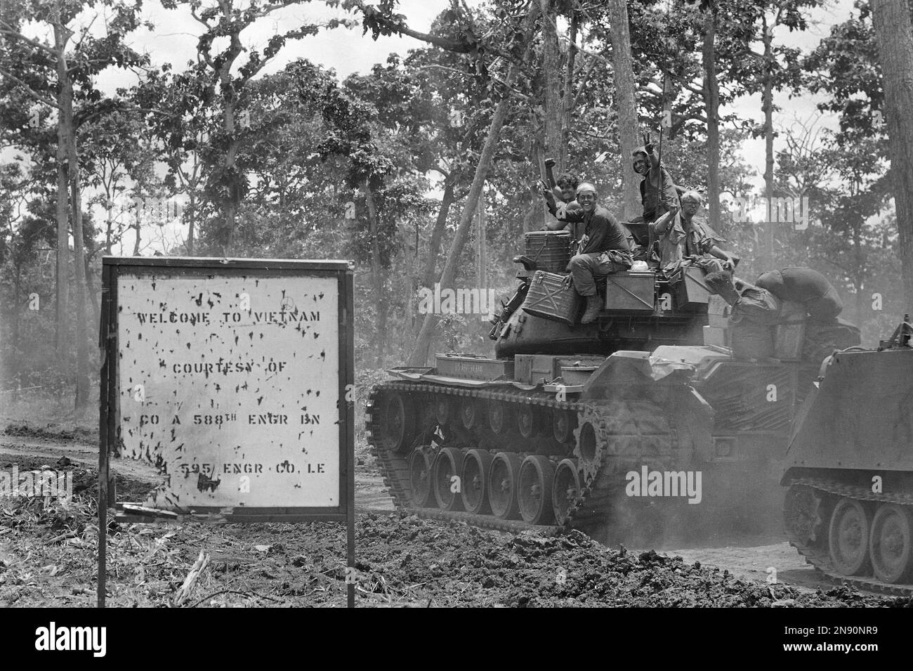 U.S. soldiers of the 11th Armored Cavalry Regiment, among the first to enter Cambodia in April ...