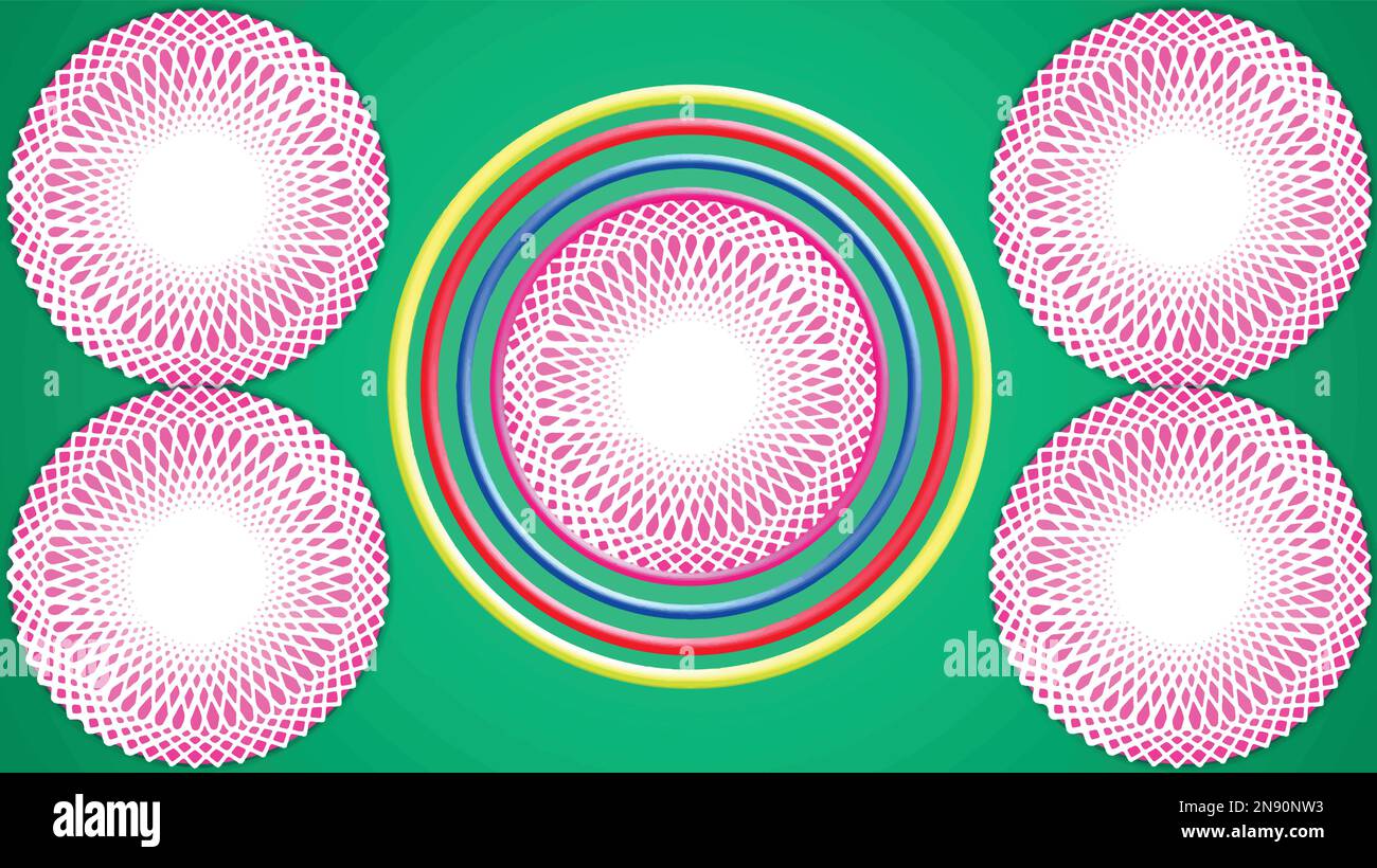 3d rendering round green Stock Vector Images - Alamy