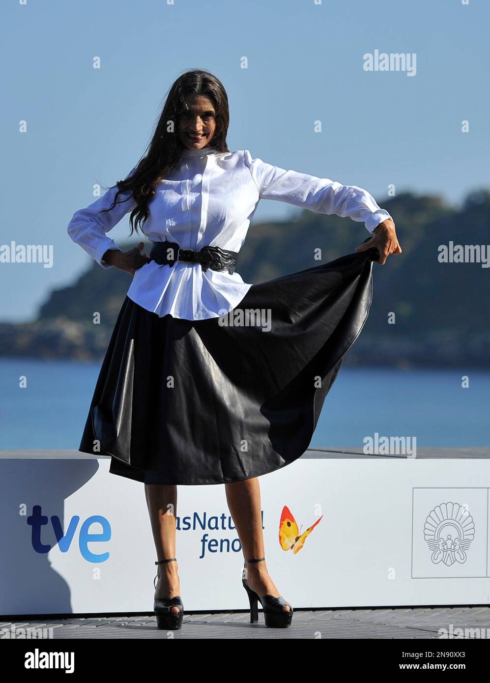 Spanish actress Angela Molina pose during the photo call to promote her ...