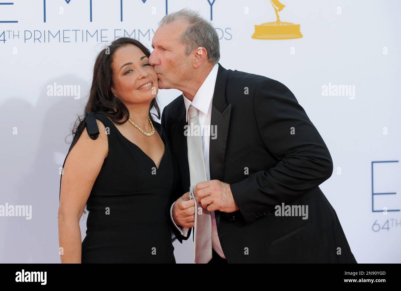Ed O'Neill, right, and Catherine Rusoff arrive at the 64th Primetime ...