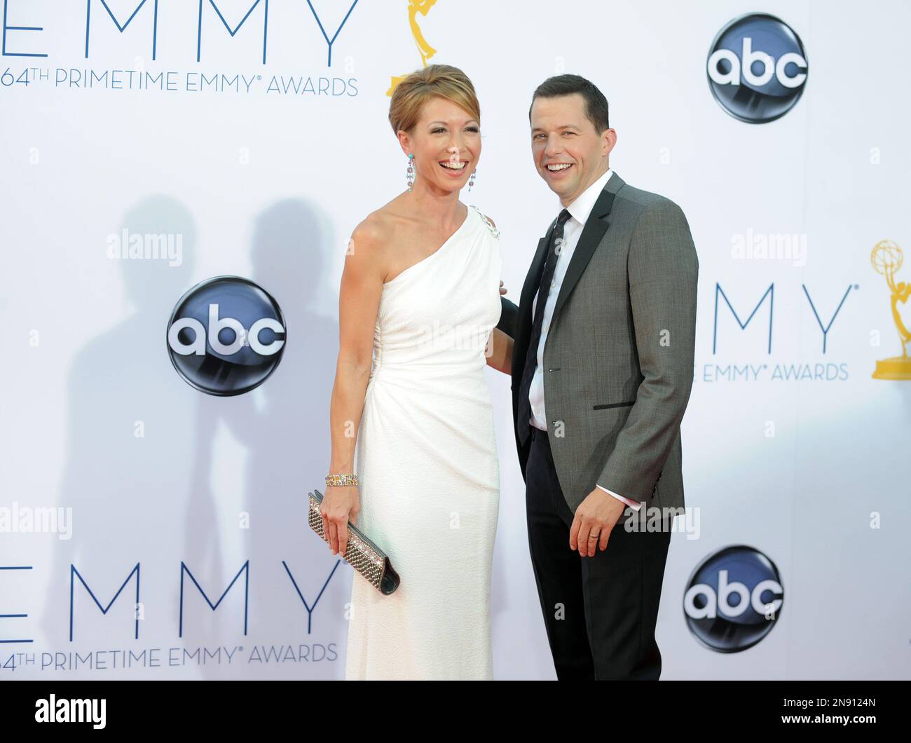 Actor Jon Cryer, right and wife Lisa Joyner arrive at the 64th ...
