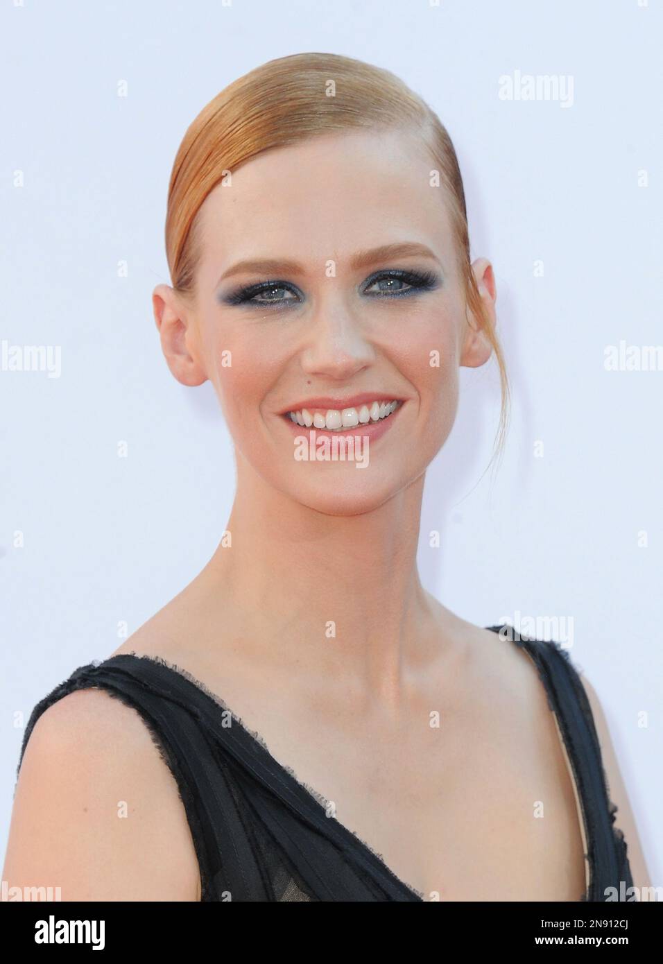 Actress January Jones arrives at the 64th Primetime Emmy Awards at the ...