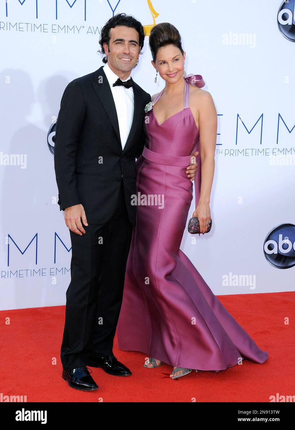 Dario Franchitti and actress Ashley Judd arrive at the 64th Primetime ...