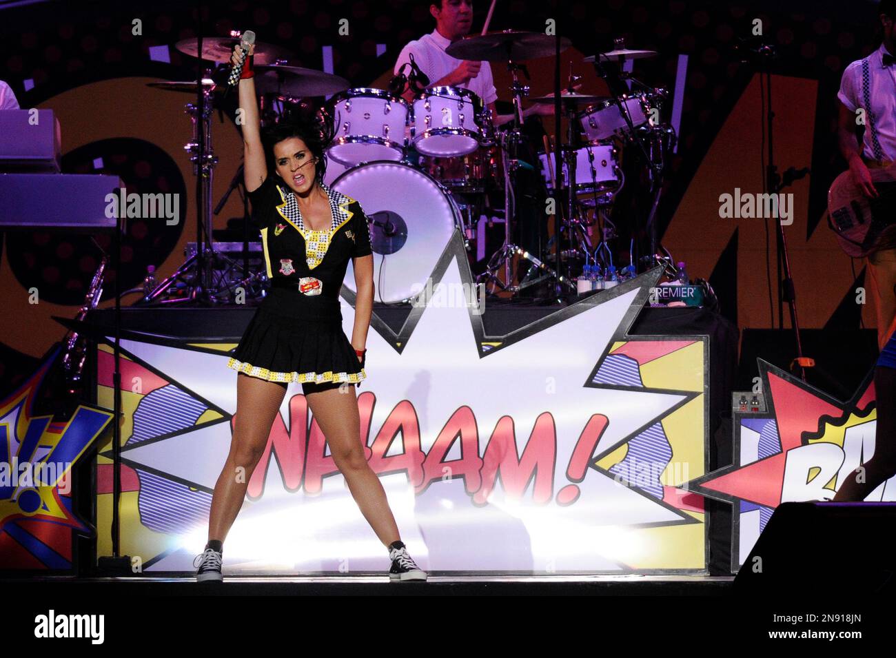 American singer Katy Perry performs during a concert on the sidelines ...
