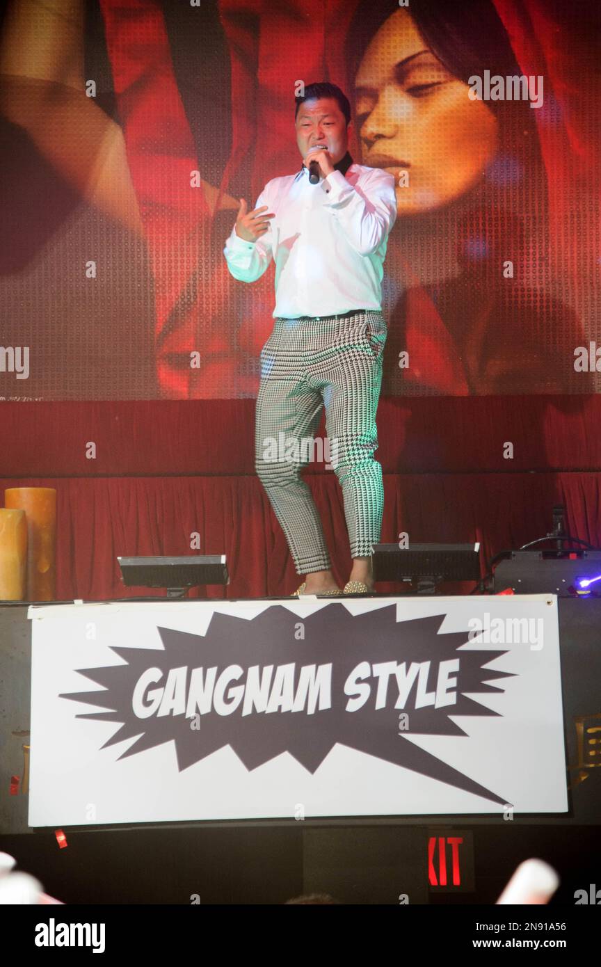 Korean rapper Psy performs "Gangnam Style" at Tao nightclub on Saturday ...