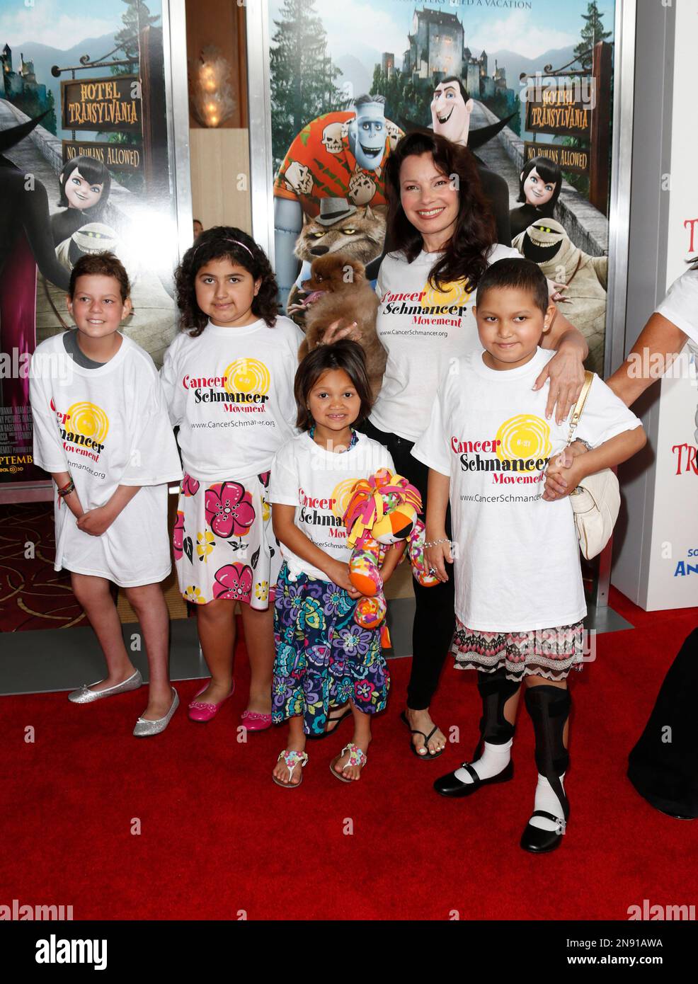 Fran Drescher and children from her charity attends an LA screening of ...