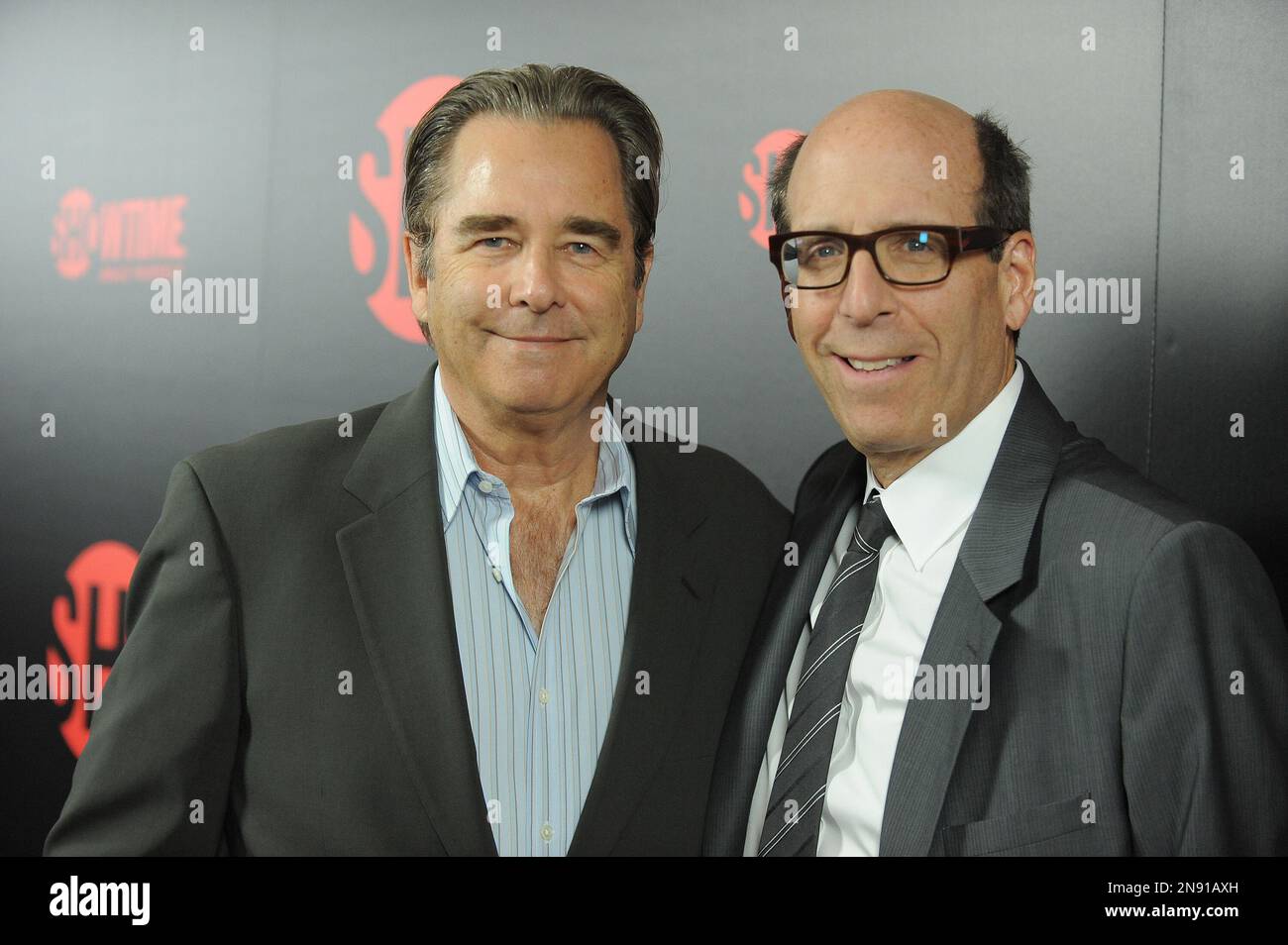 Beau Bridges, left, and Matt Blank attend the Showtime Emmy Eve Soiree ...