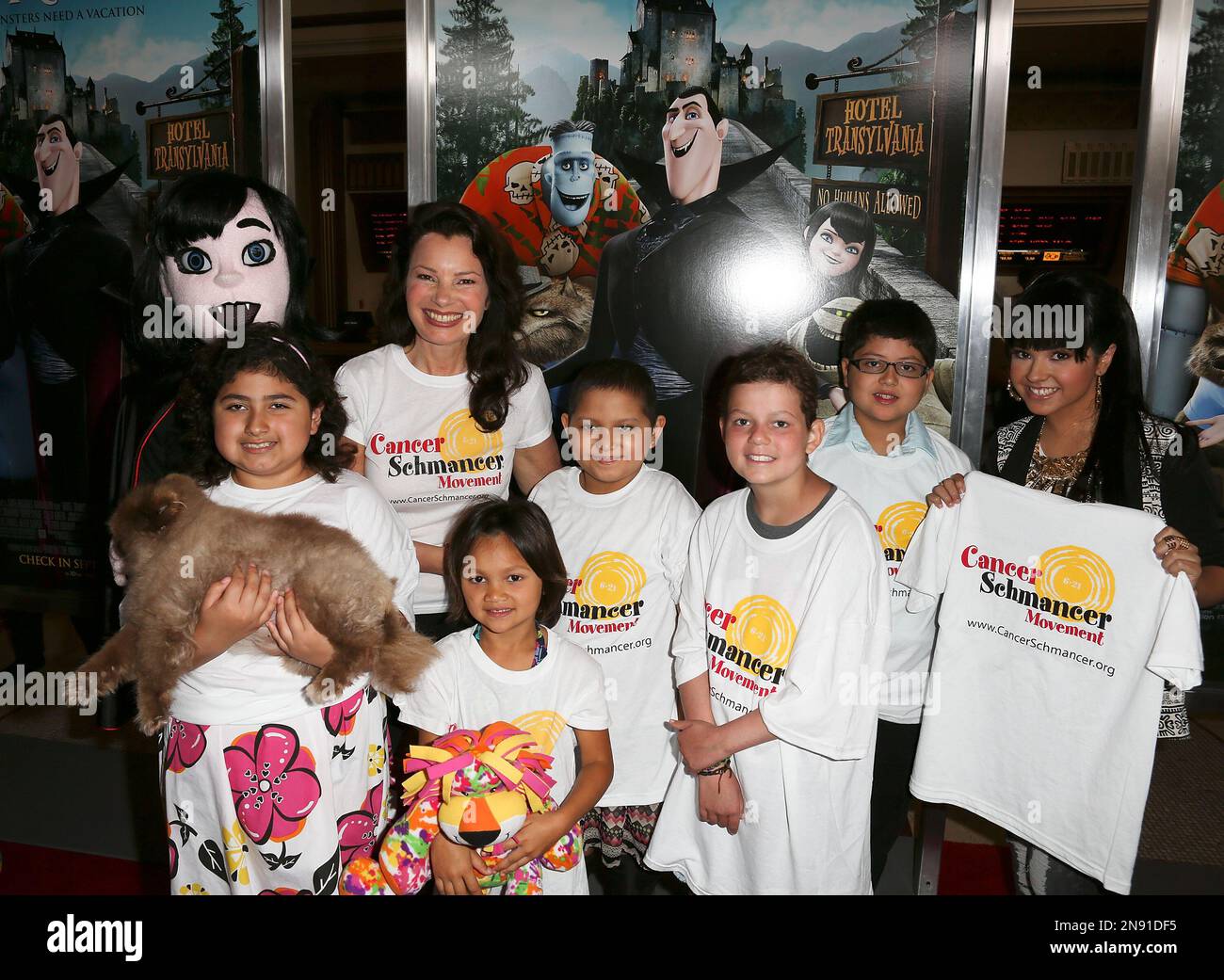 From left, Fran Drescher and Selena Gomez pose with the Cancer ...