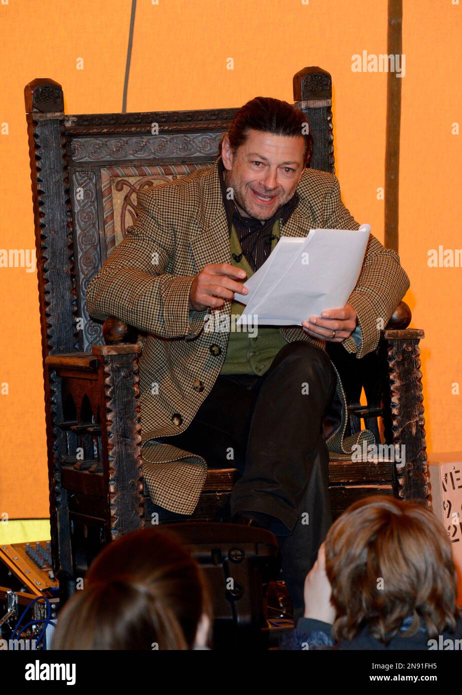 Andy Serkis poses at The Hobbit Second Breakfast at Fulham Palace on ...