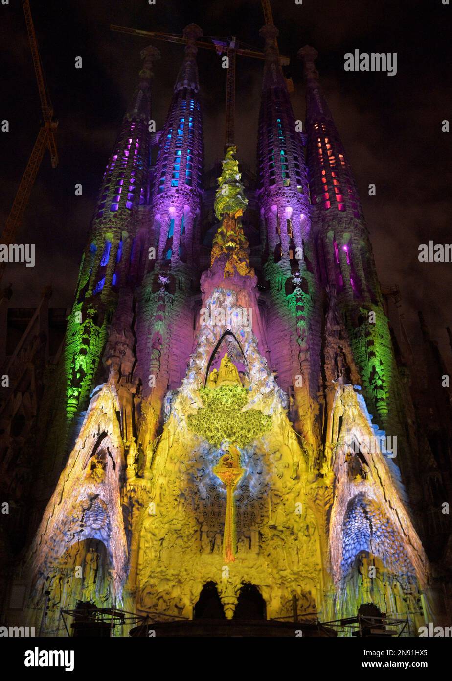 The Basilica Sagrada Familia designed by architect Antoni Gaudi is ...