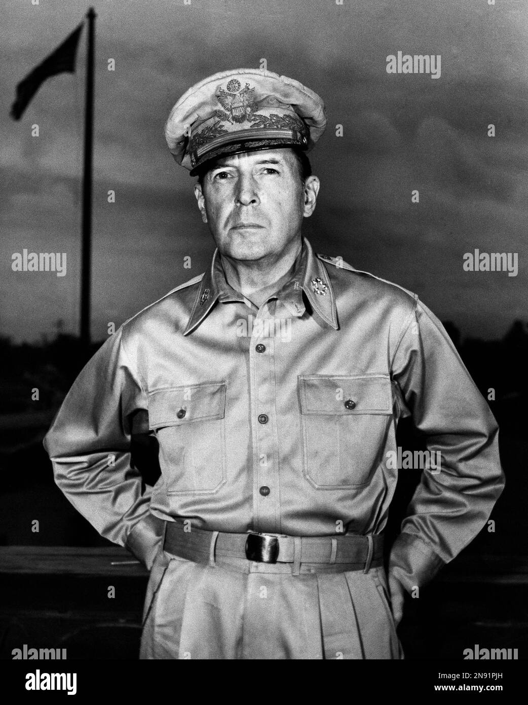 General of the U.S. Army Douglas MacArthur in Manila, Philippines, Aug ...