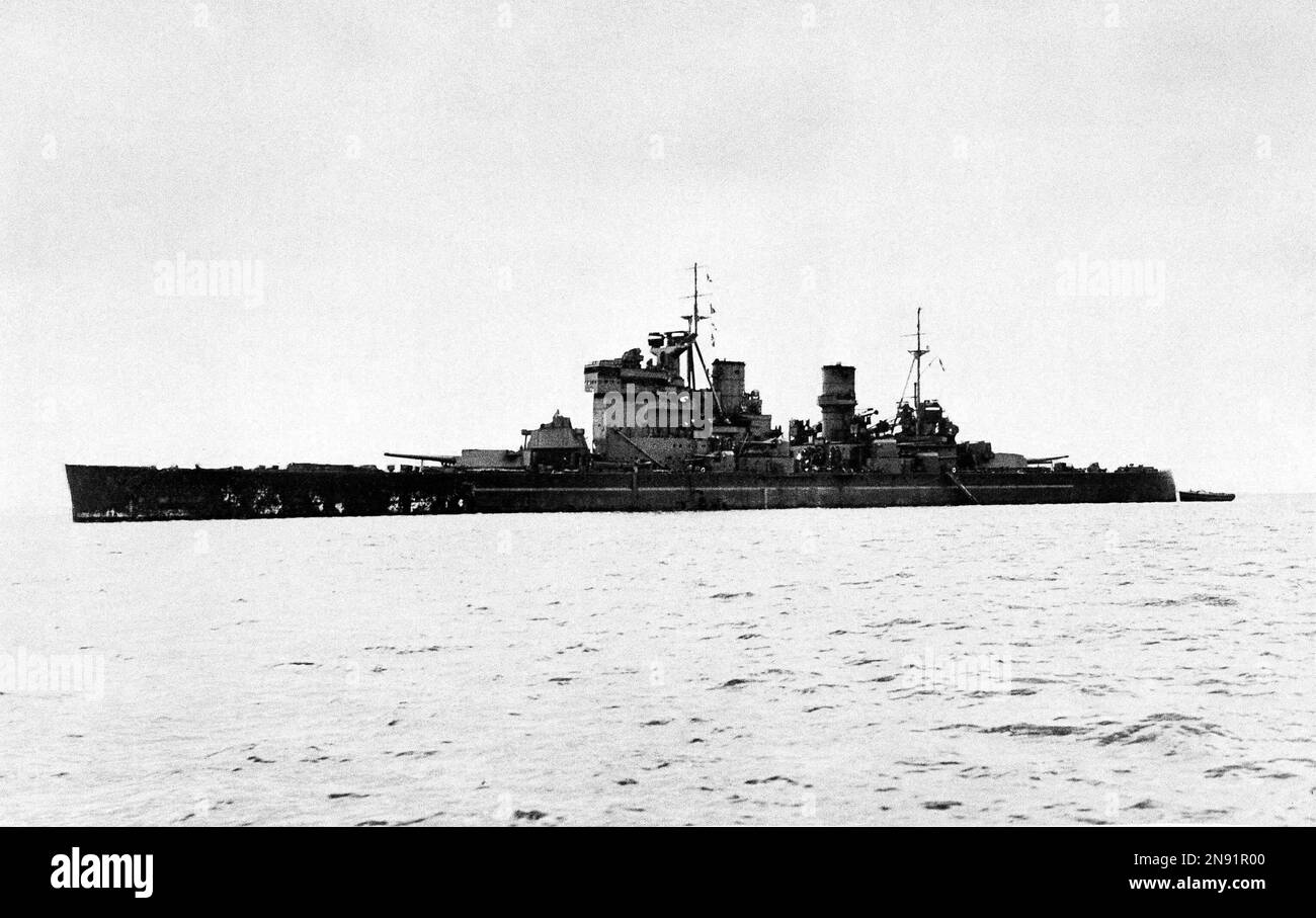 The HMS Prince of Wales battleship is shown in a photo on June 4, 1941 ...