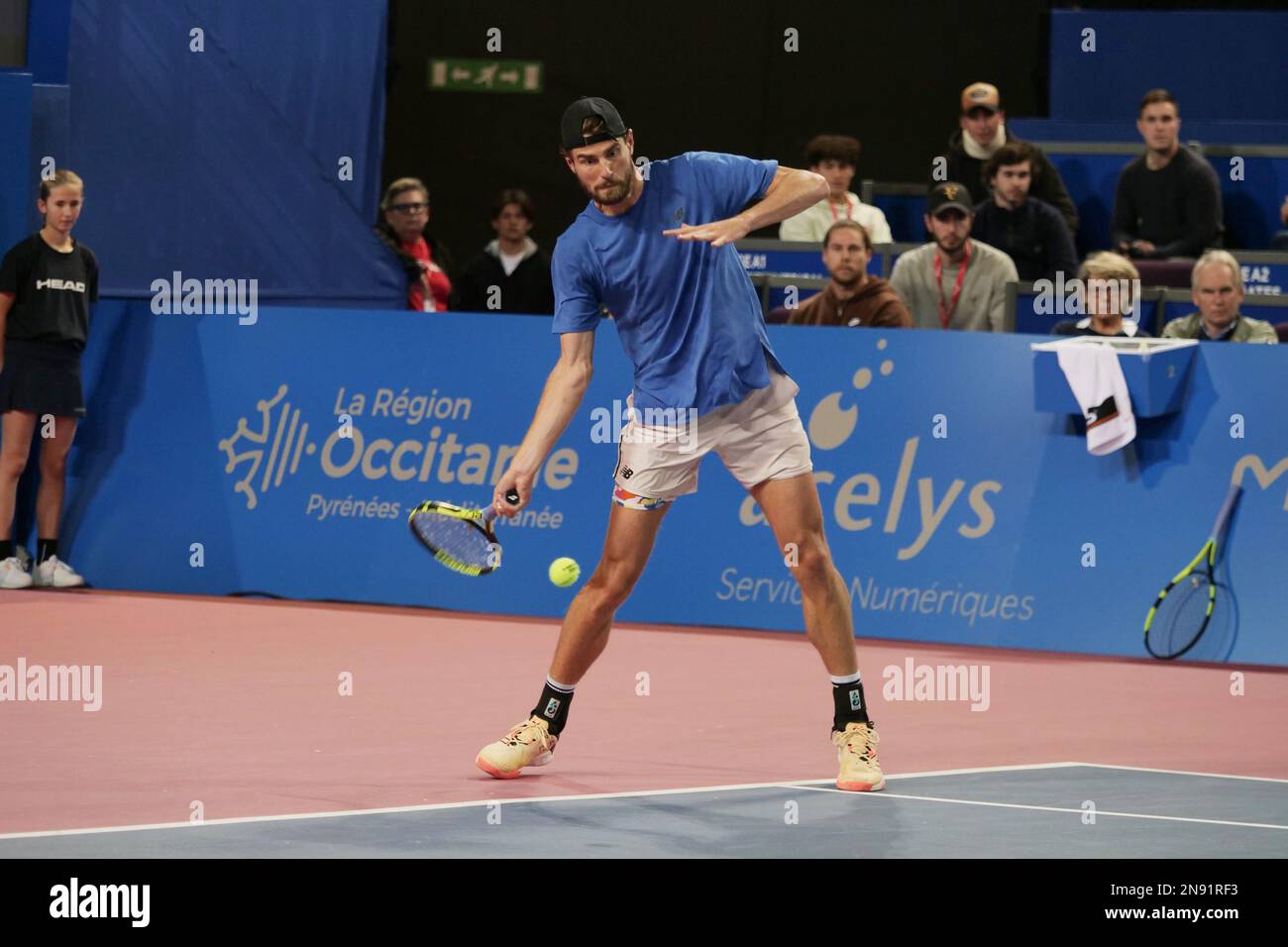 Maxime Cressy (USA) in action against Holger Rune (DEN) during the semi ...
