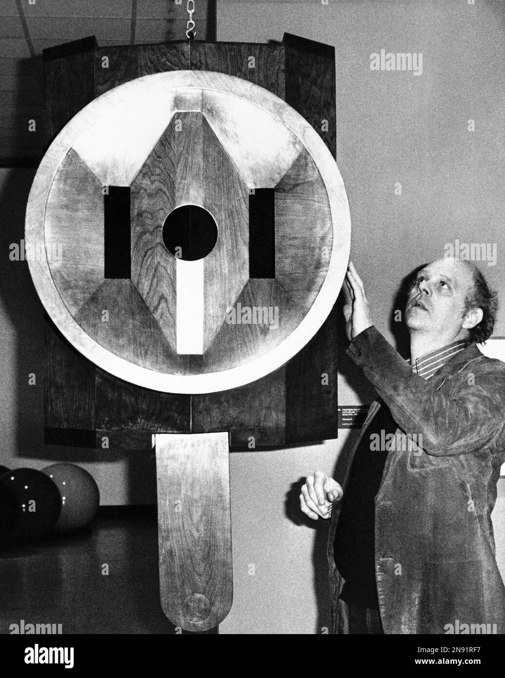 Artist Claes Oldenburg, who designs and builds oversized objects in his ...