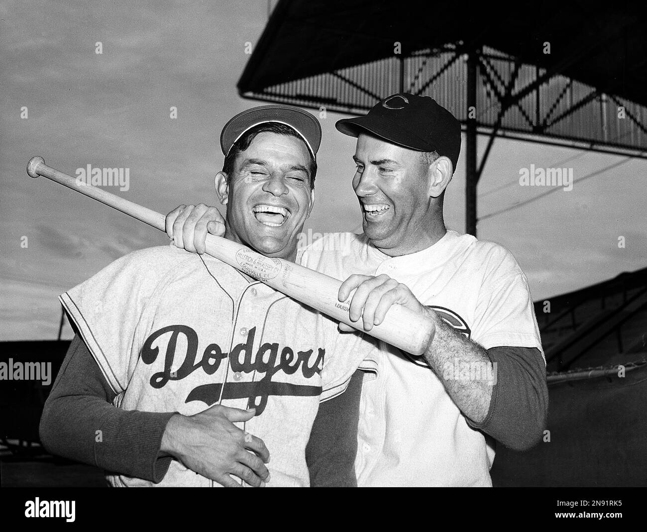 Harry "Cookie" Lavagetto, left, and Floyd "Bill" Bevens are shown April ...