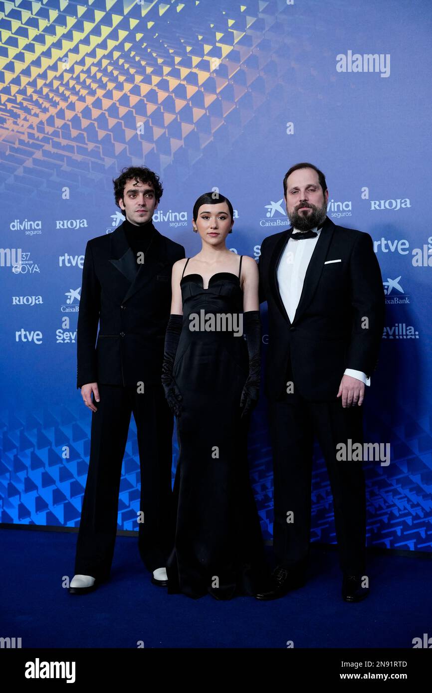 Carlos Vermut, Zoe Stein, Nacho Sanchez attending the 37th Goya Awards ...