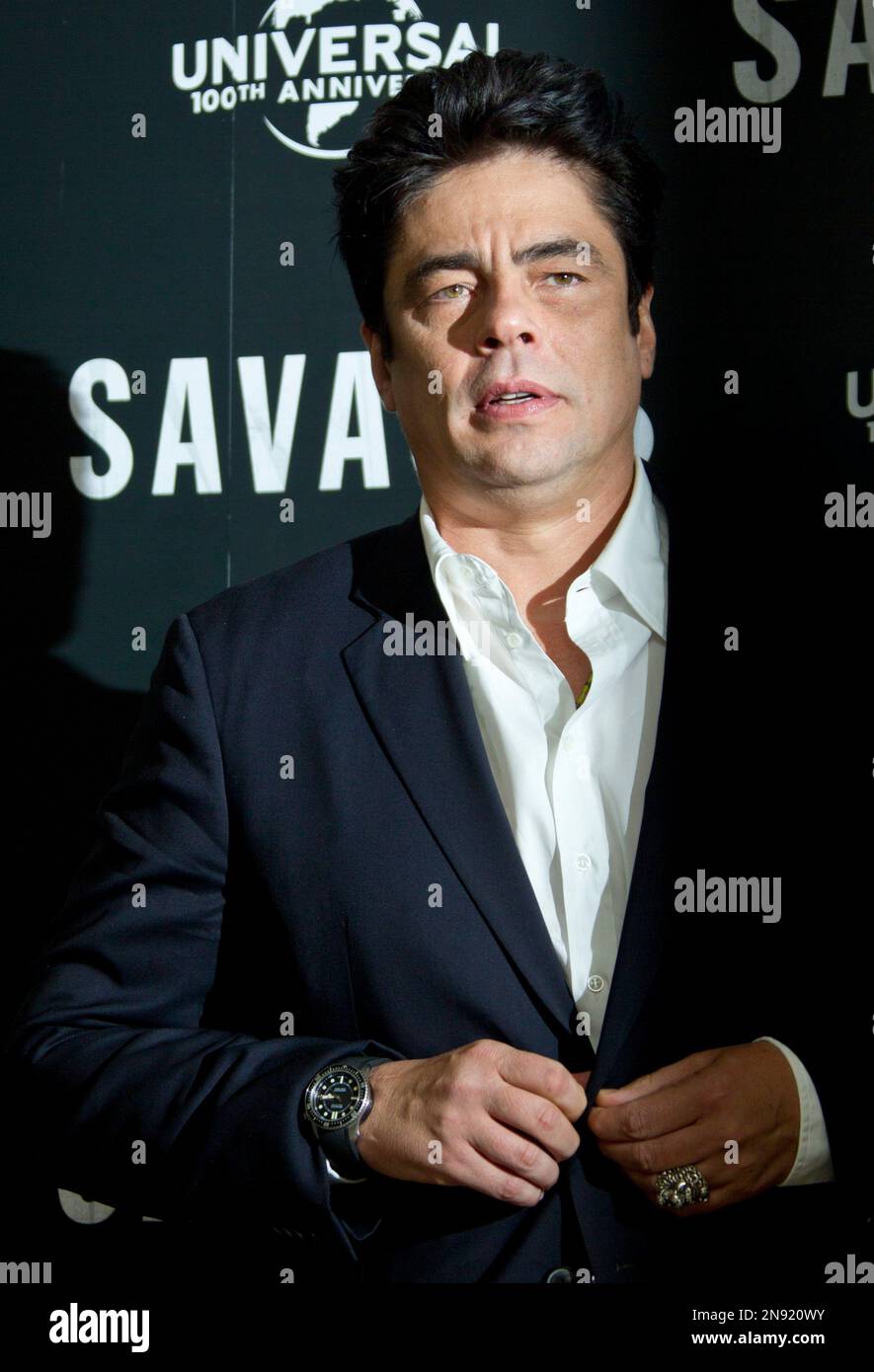Actor Benicio Del Toro poses for photographs at the photo call of ...