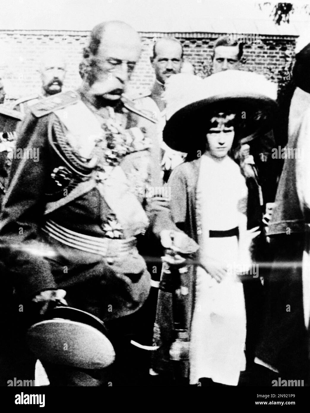 Anastasia, daughter of Czar Nicholas II in 1913, during celebration of ...