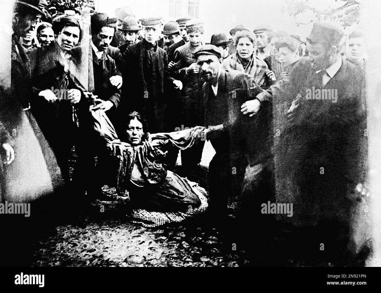 A Jewish woman driven mad by her tortures. Picture was taken at ...