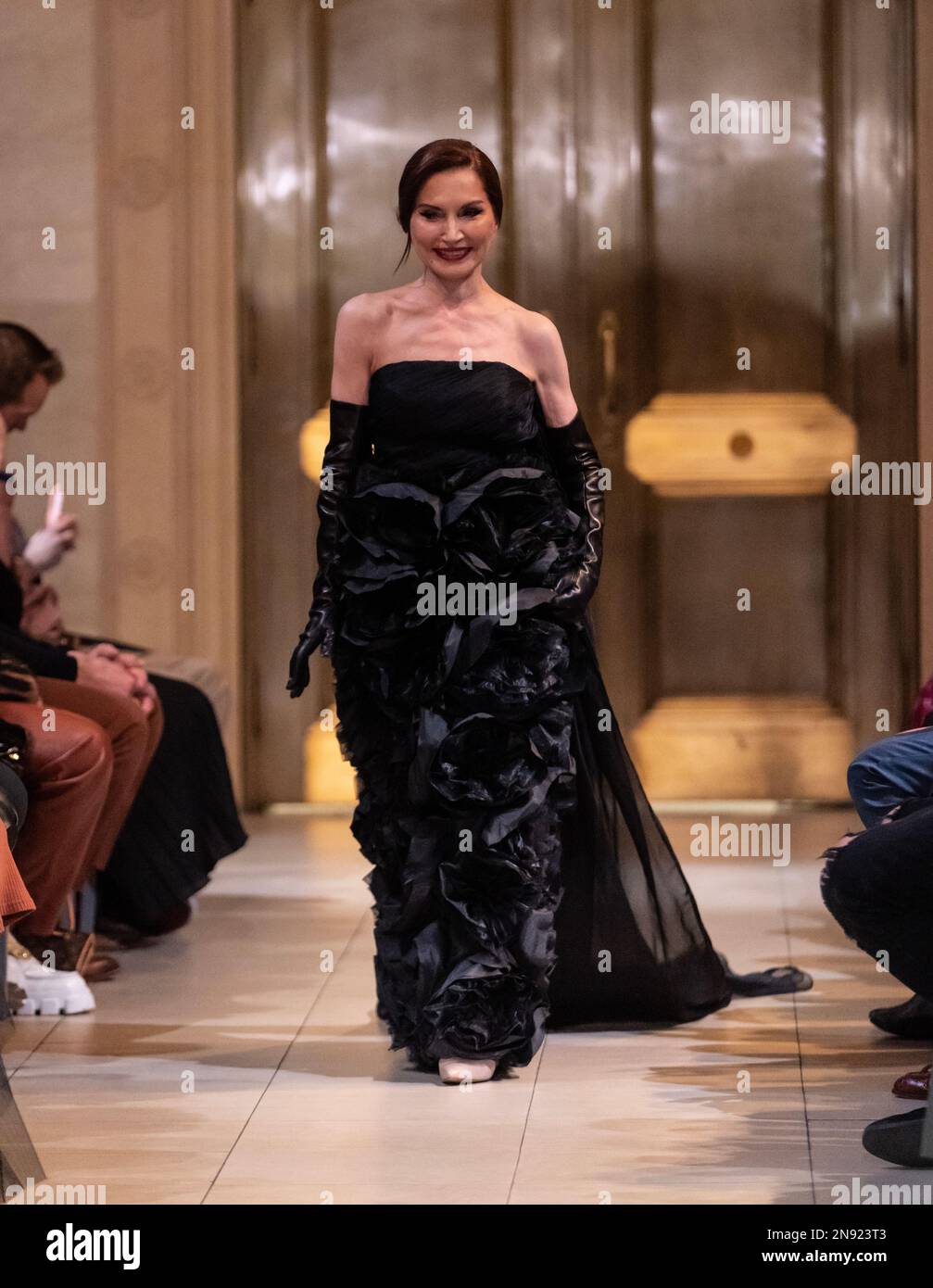 Jean Shafiroff walks runway for Malan Breton collection Fantome show ...