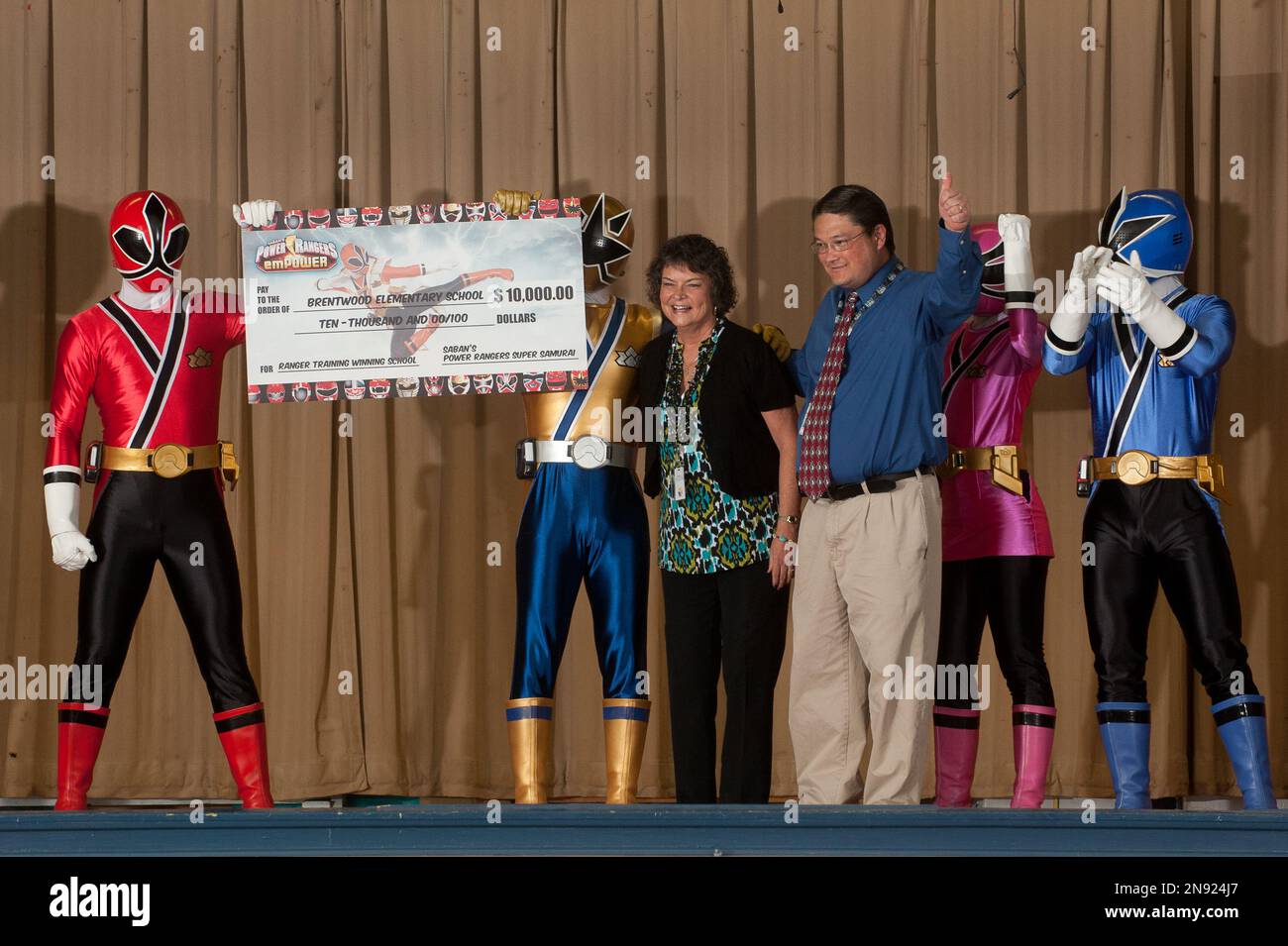 The Power Rangers present Brentwood Elementary School teacher Rita ...