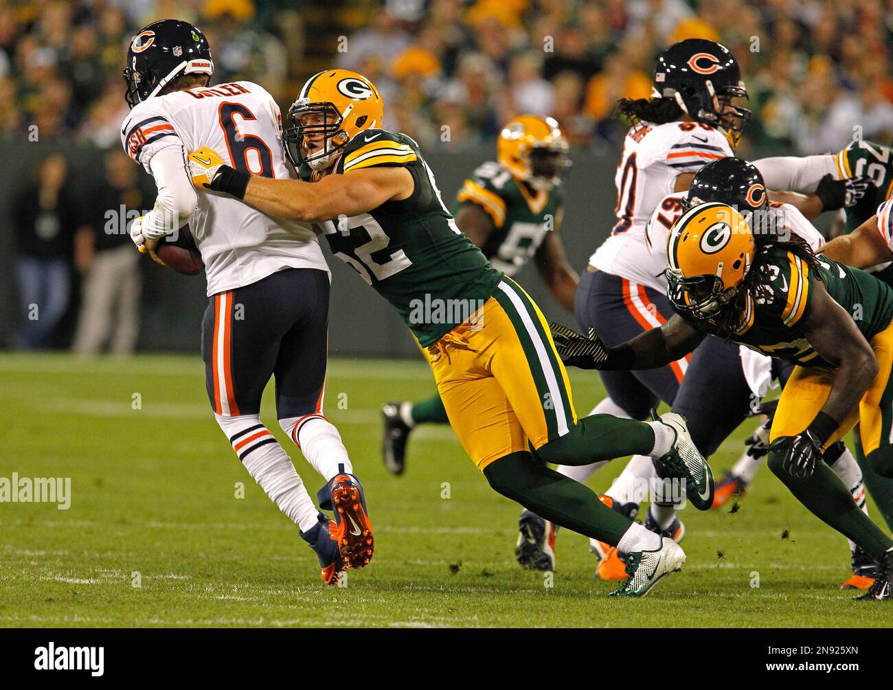 Green Bay Packers outside linebacker Clay Matthews sacks Chicago Bears ...