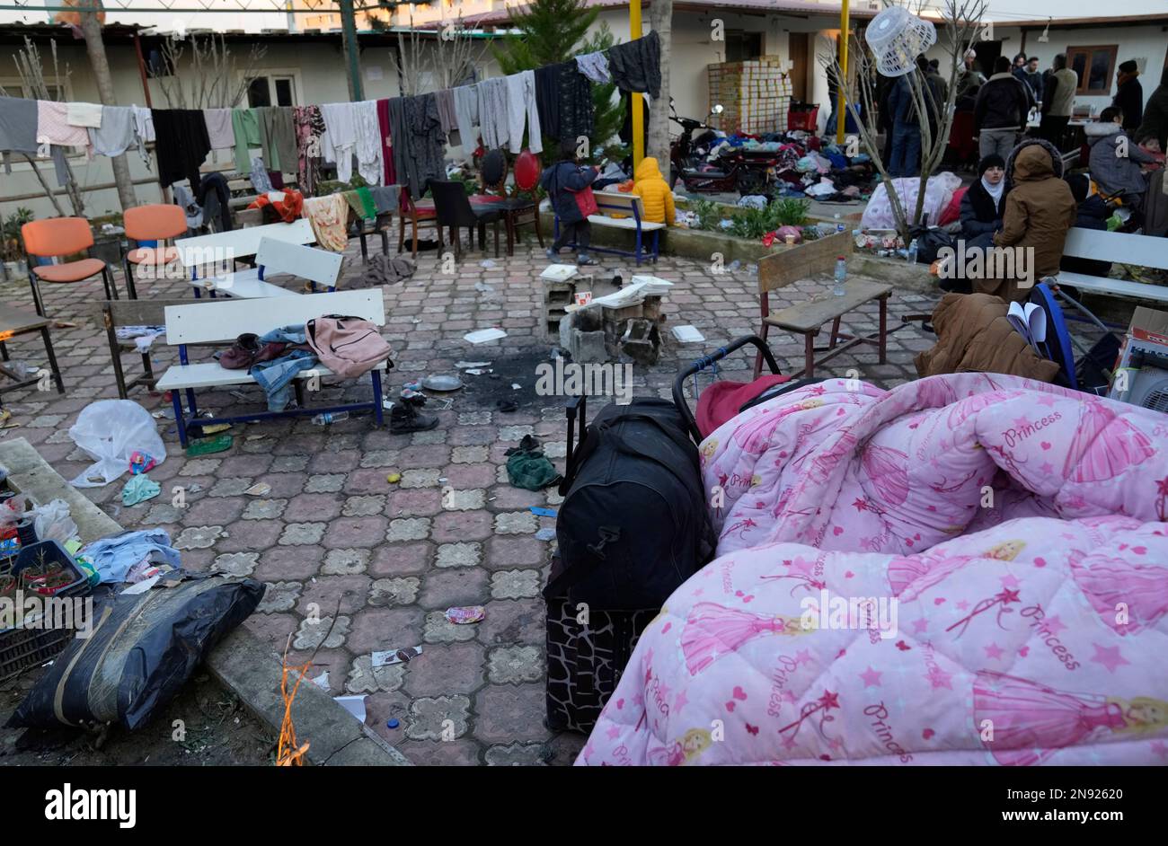 FILE - Syrians gather at a shelter in Antakya, southeastern Turkey ...