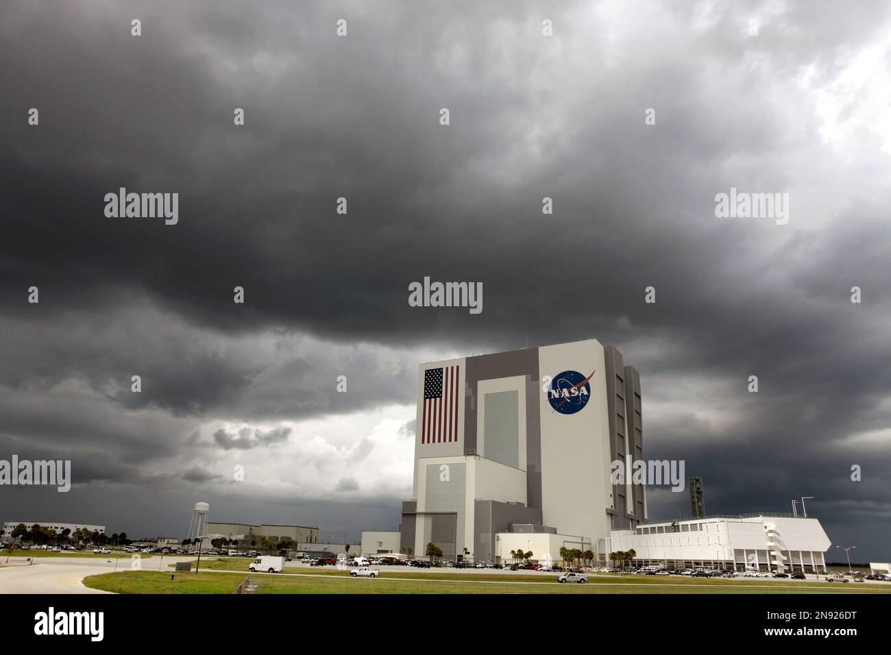 Nasa Vehicle Assembly Building Rain Clouds