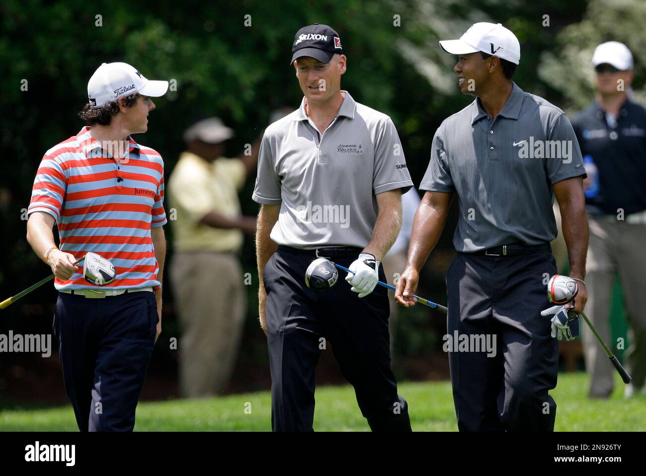 FILE - In t his June 2, 2010, file photo, Rory McIlroy, left, from Northern Ireland, , Jim Furyk ...