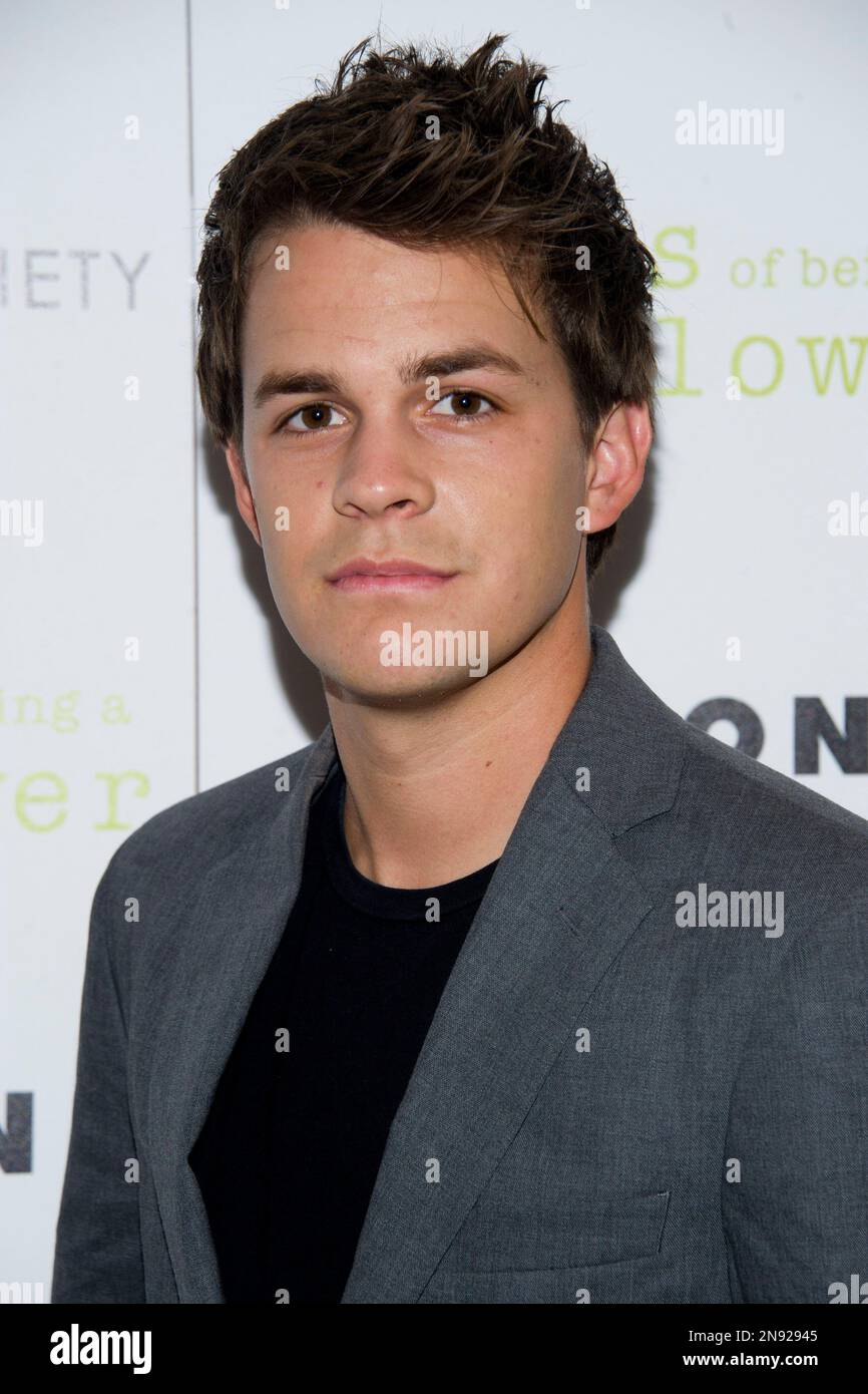 Johnny Simmons attends "The Perks of Being a Wallflower" premiere ...