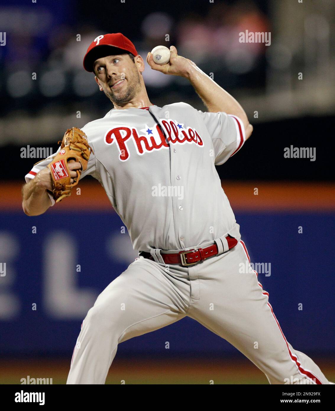 Philadelphia Phillies starting pitcher Cliff Lee delivers against the ...