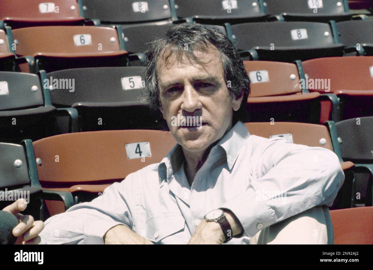 Producer-director Joseph Papp in New York Shakespeare Festival Theater ...
