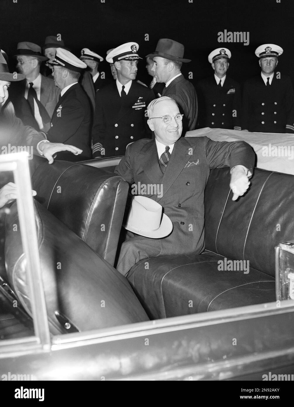 President Harry S. Truman arrives in Key West, Fla., March.12, 1947 for ...
