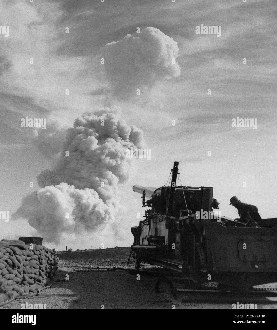 In this photo provided by the Department of Defense, a column of smoke ...