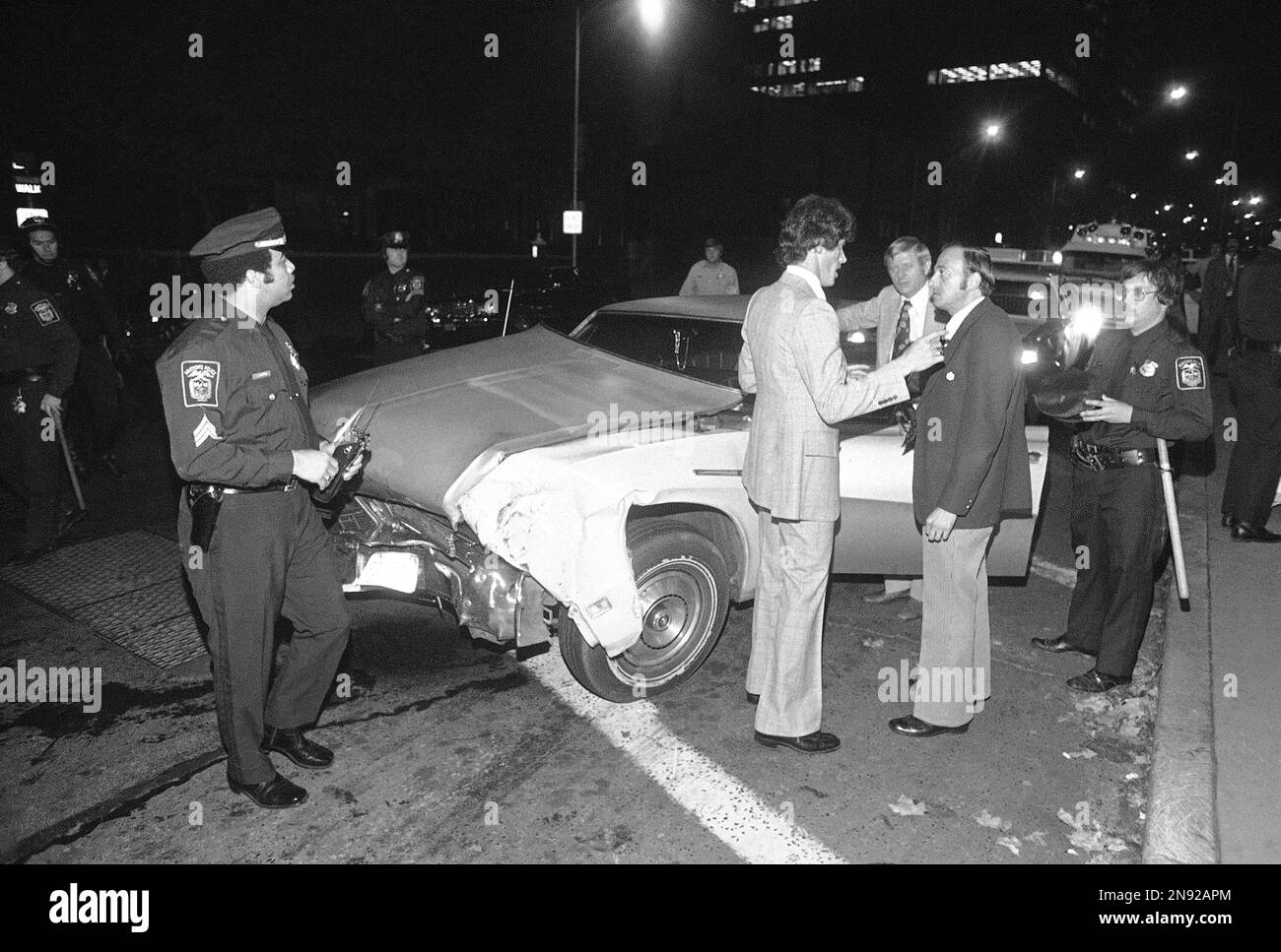 James Salamites, 19, and his car after colliding with U.S. President ...