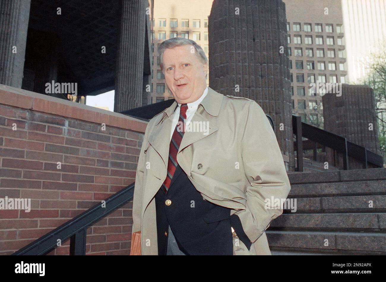 Yankee owner George Steinbrenner leaves the Federal Court House in ...