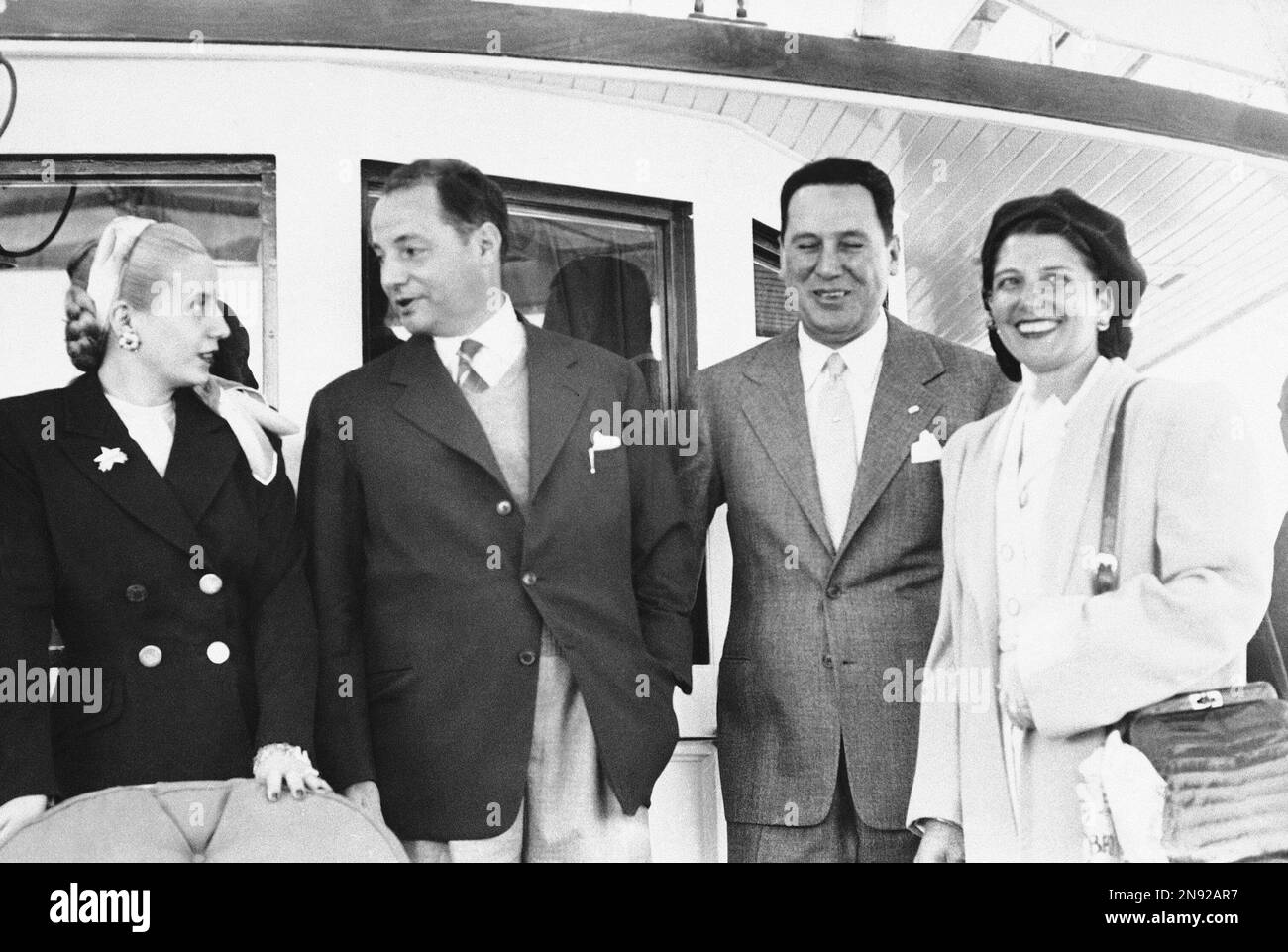 President Juan Peron of Argentina and President Luis Batlle y Berres of ...