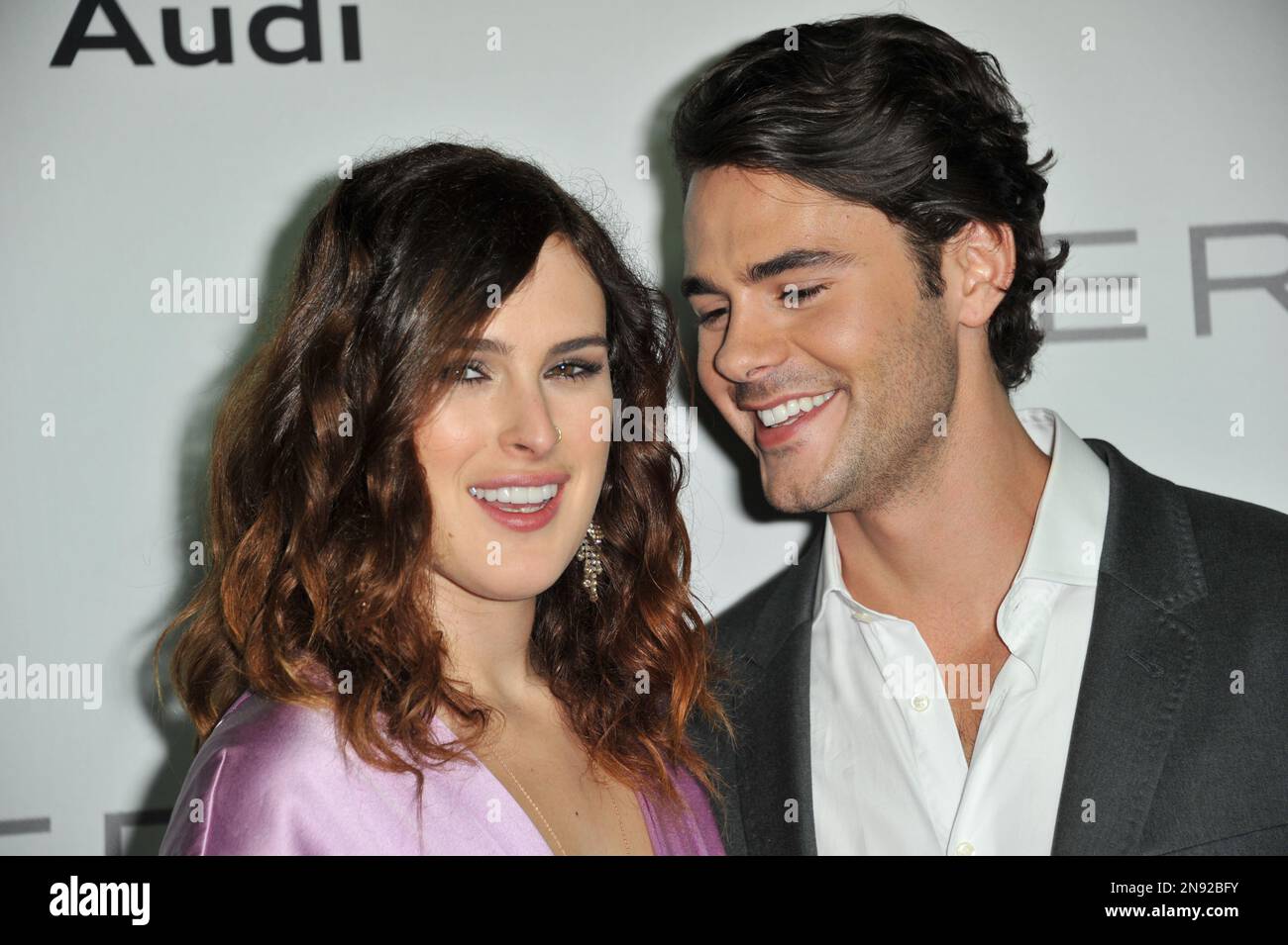 Rumer Willis, left, and Jayson Blair attends the Audi and Derek Lam ...