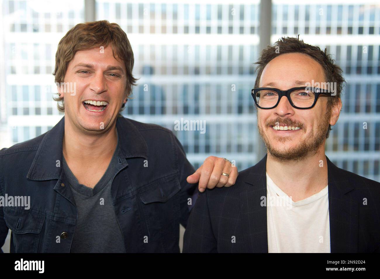 This July 10, 2012 photo shows Rob Thomas, left, and Paul Doucette of Matchbox Twenty in New ...