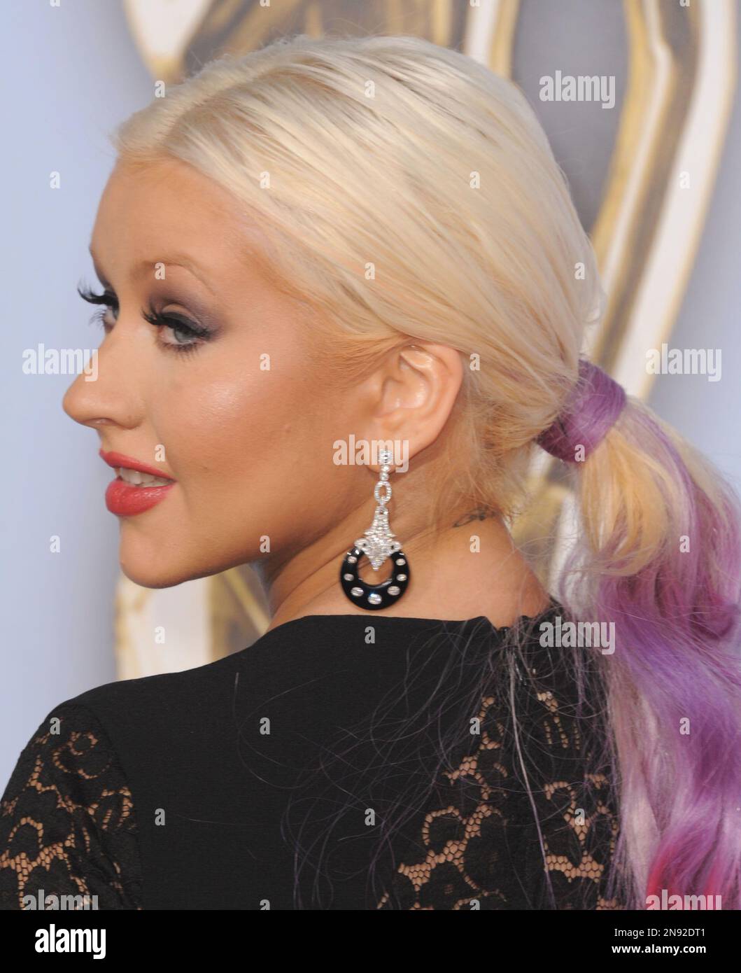 Christina Aguilera arrives at the ALMA Awards on Sunday, Sept. 16, 2012 ...