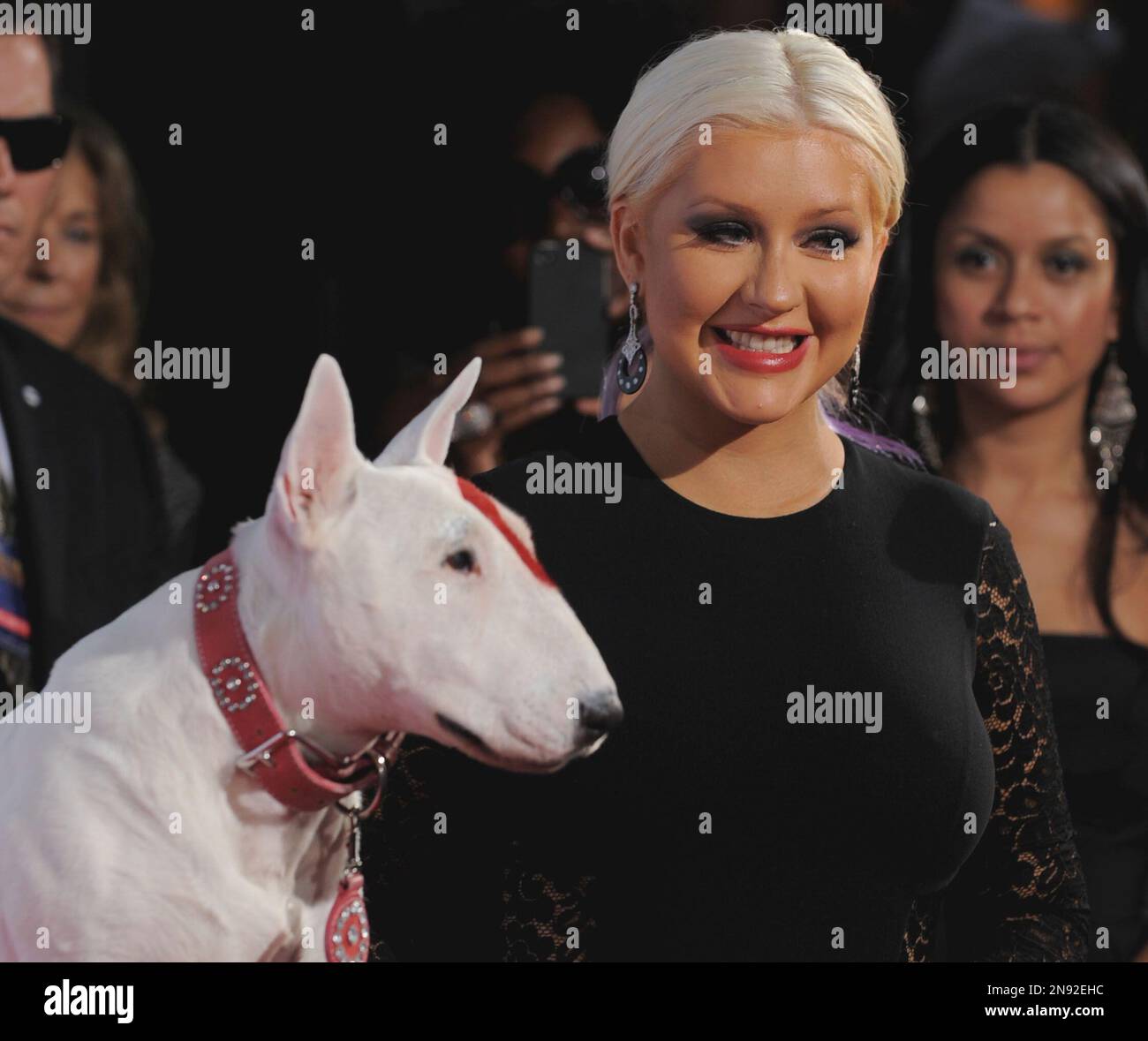 Christina Aguilera arrives at the ALMA Awards on Sunday, Sept. 16, 2012 ...