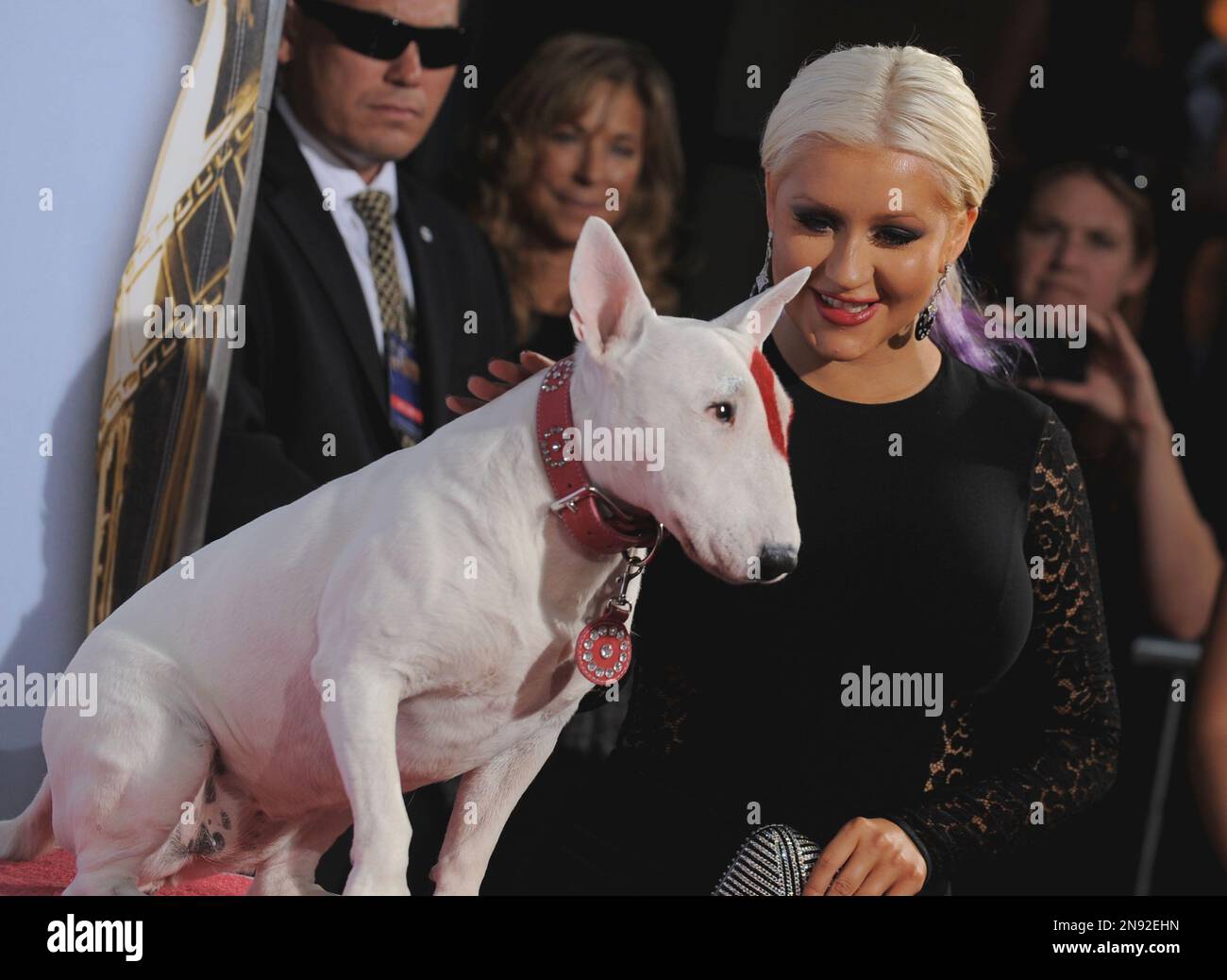 Christina Aguilera arrives at the ALMA Awards on Sunday, Sept. 16, 2012 ...